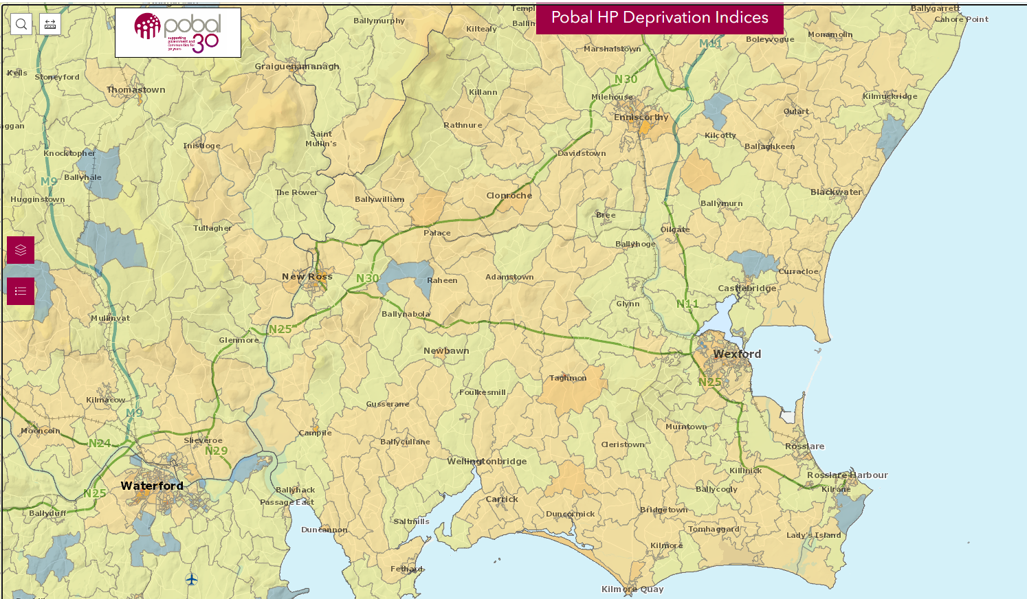 Wexford remains disadvantaged according to Pobal HP Deprivation Index
